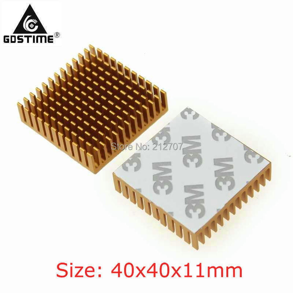 FOR 50 Pieces/lot 40x40x11mm Extrusion CPU Cooler Aluminum Radiator ...