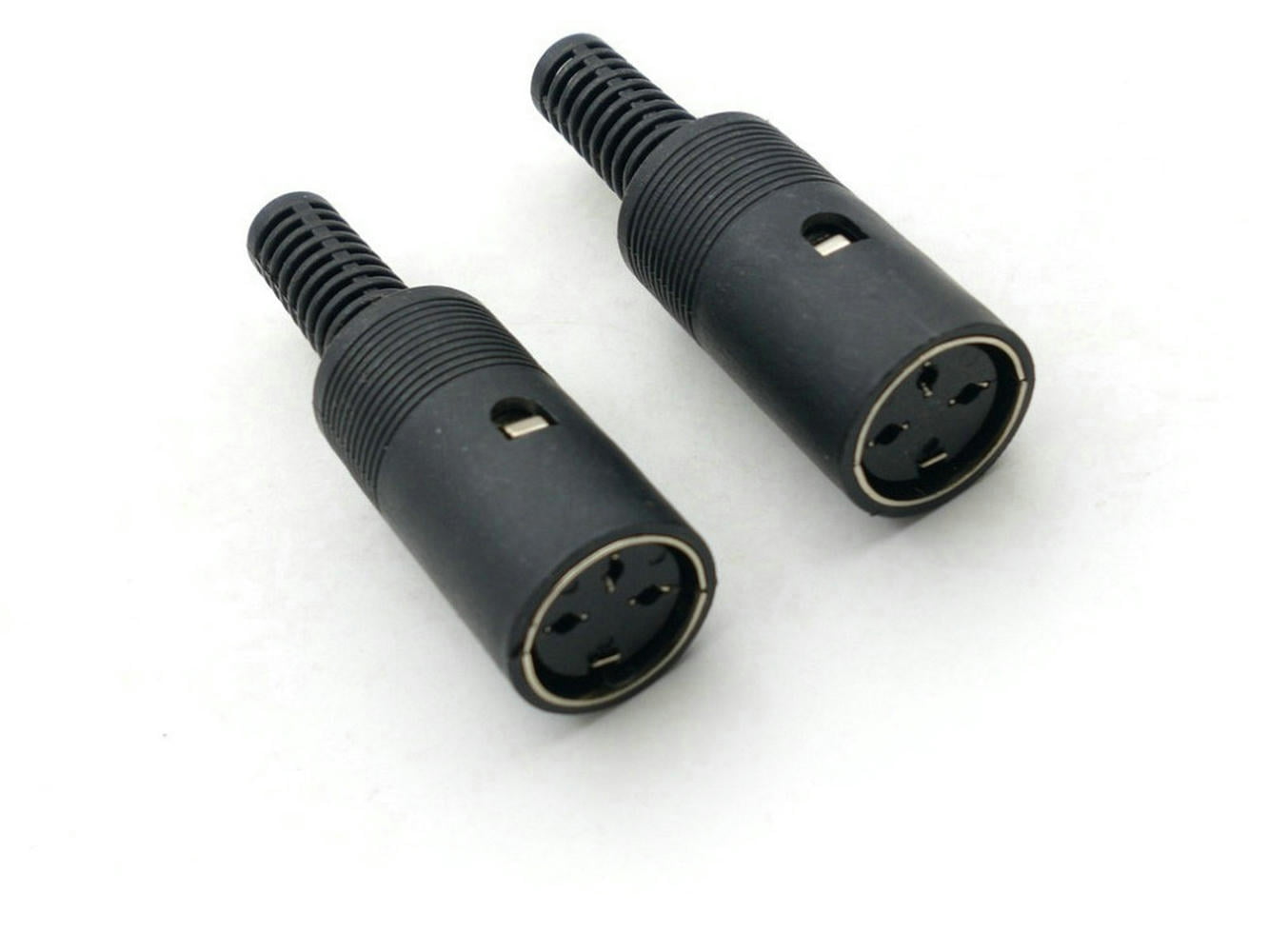 FOR 50 pcs 3 Pin Din female connector with black Plastic Handle ...