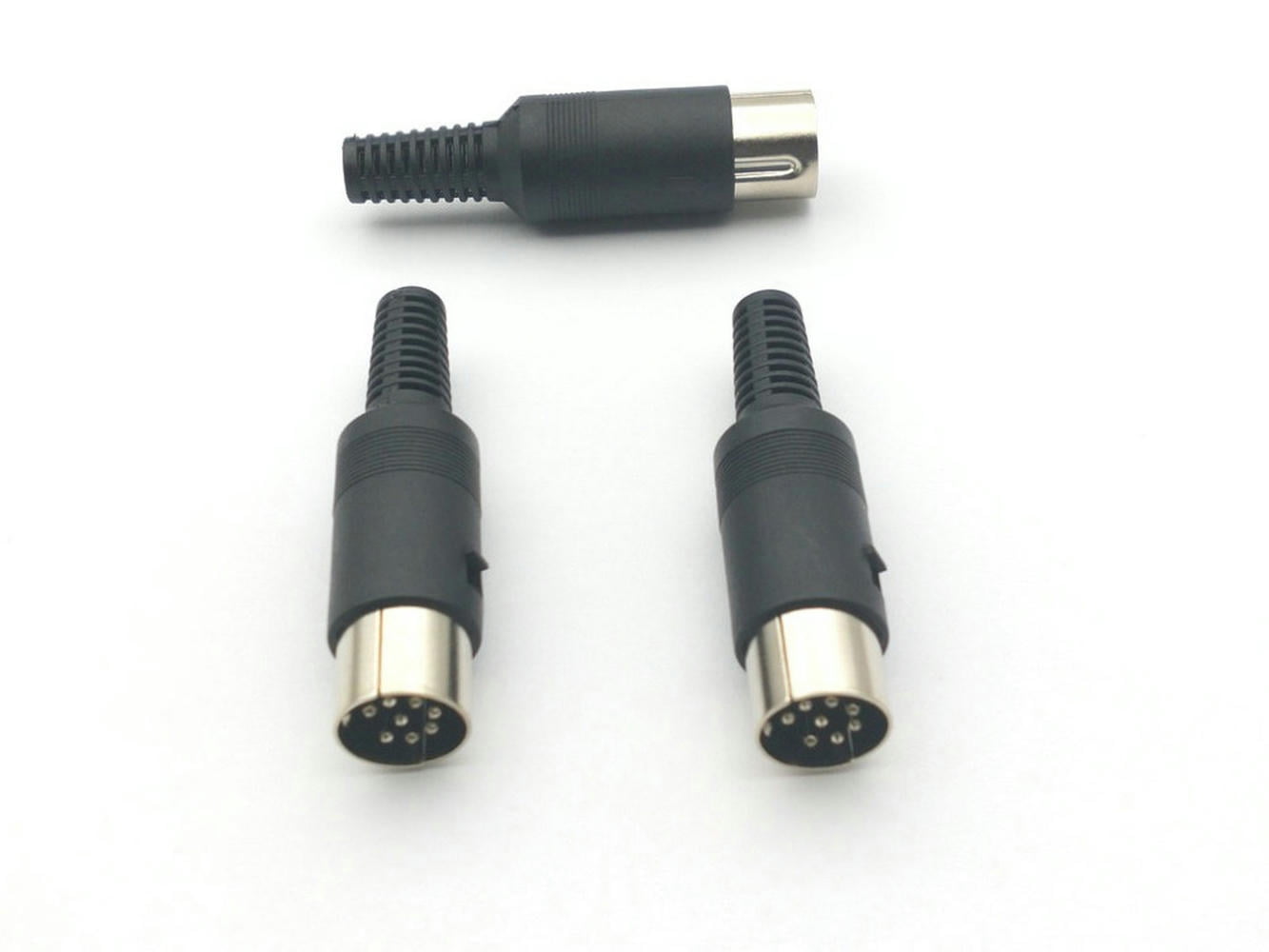 FOR 50 pcs 8 Pin DIN Plug Connector with black Plastic Handle Male ...