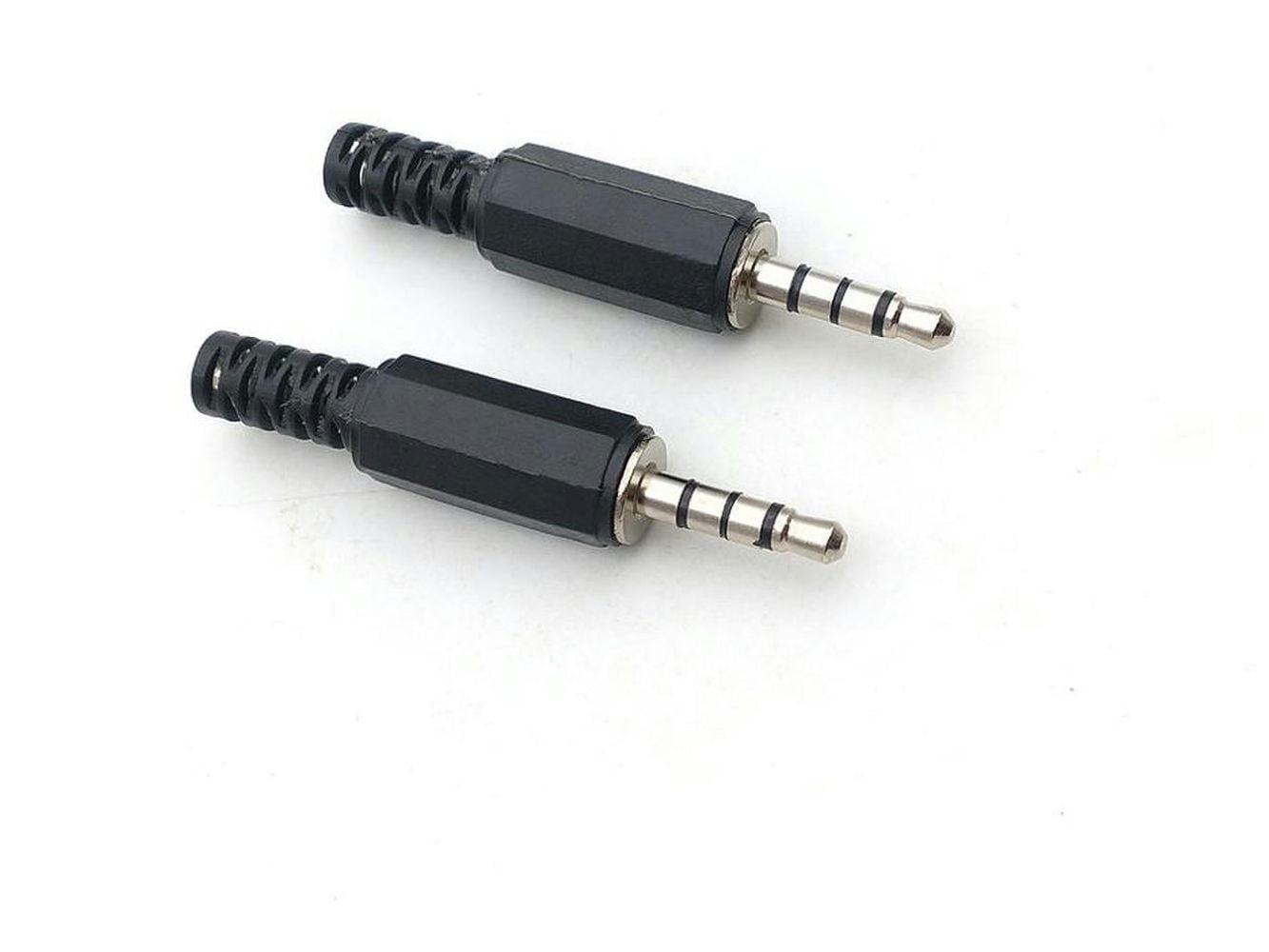 FOR 50PCS 3.5mm 4 pole Stereo Audio Male Plug Jack Soldering connector ...