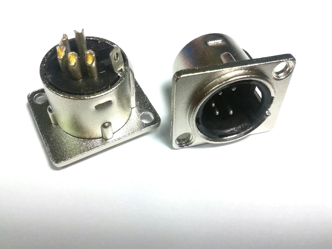 FOR 50PCS 5pin MALE XLR Chassis Mounted Socket panel for DMX intercom ...