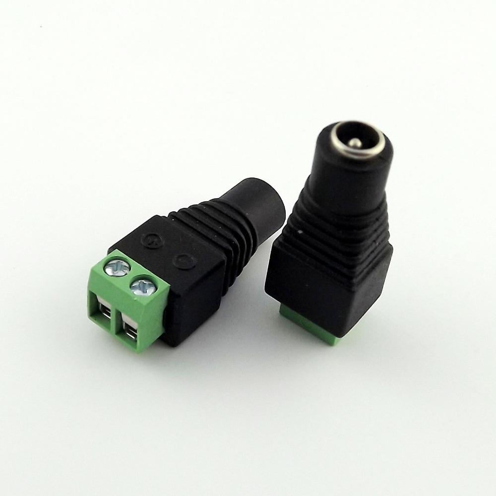 FOR 50pcs 5.5 x 2.5mm Female DC Power LED CCTV Video Balun Terminals ...