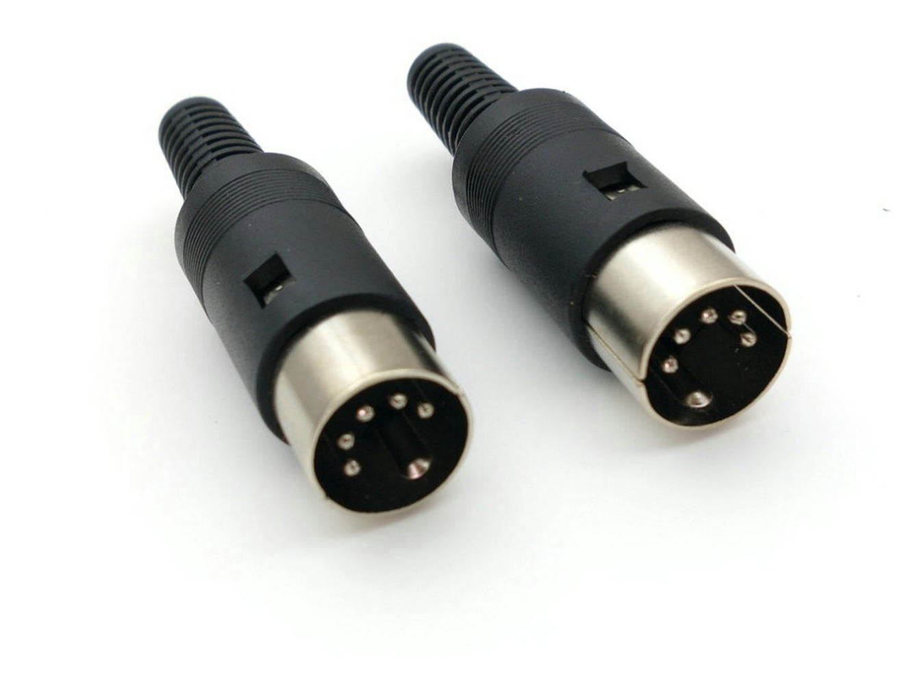 FOR 50pcs DIN male Plug Cable Connector 5 Pin with Plastic Handle ...