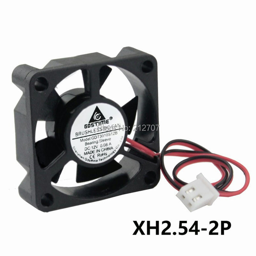 FOR 5PCS 12V XH2.54 2Pin 30x30x10mm 30mm Small Brushless DC Cooling ...