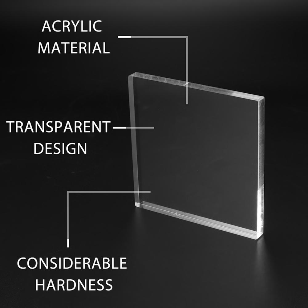 FOR 5Pc Clear Stamp Acrylic Block Set For Transparent Acrylic Stamp Pad ...