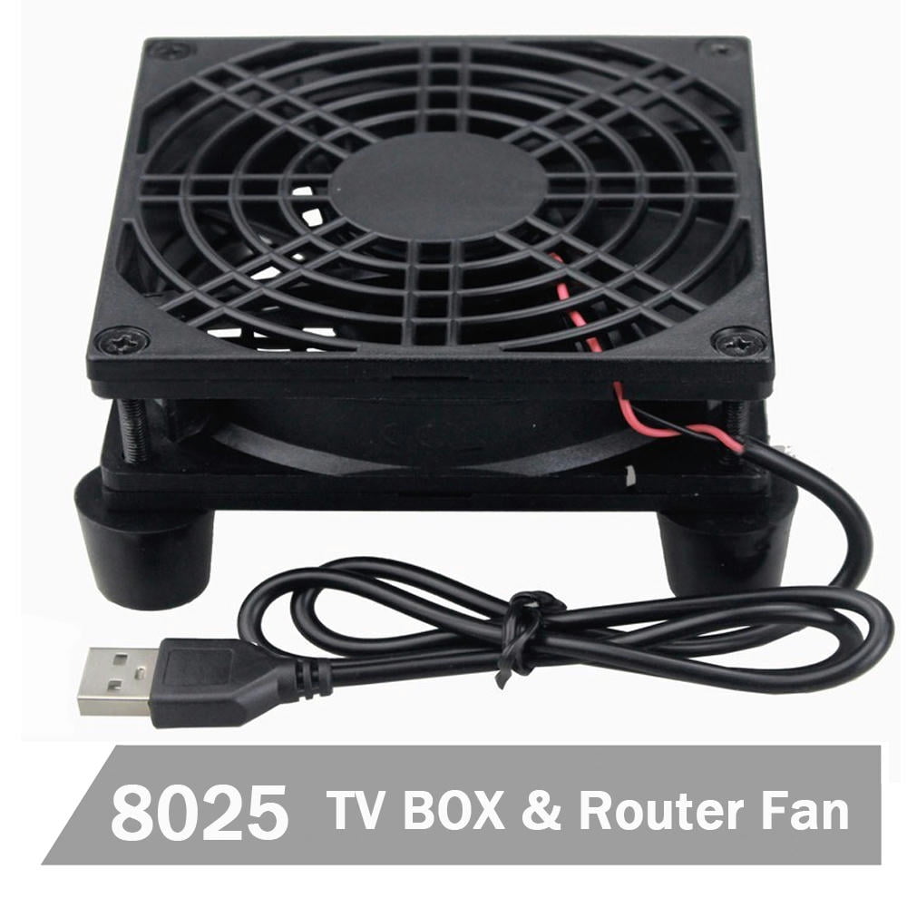 FOR 5V USB Power 80mm 8025 Silence Cooling Fan with Fan Grill Screw ...