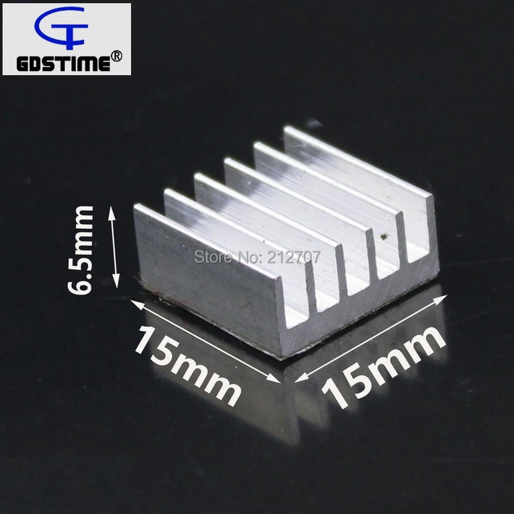 FOR 60PCS 15x15x6.5mm Aluminum Cooling Chipset Heat Sink Radiator ...