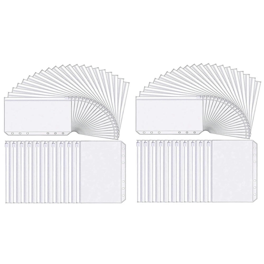 FOR 70PC A6 6-Holes Binder Pockets Waterproof PVC Cash Budget Envelopes ...