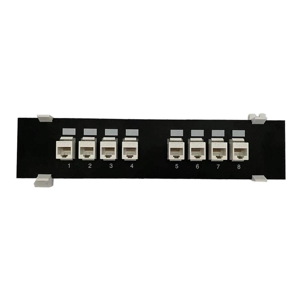 FOR 8-Port Cat6 Network Patch Panel with Wall Mount Bracket RJ45 Insert ...