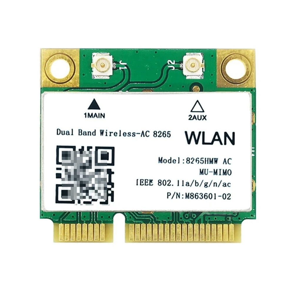 FOR 8265 8265HMW 802.11n 876Mbps Dual Band Half Mini PCie AC WiFi Card ...