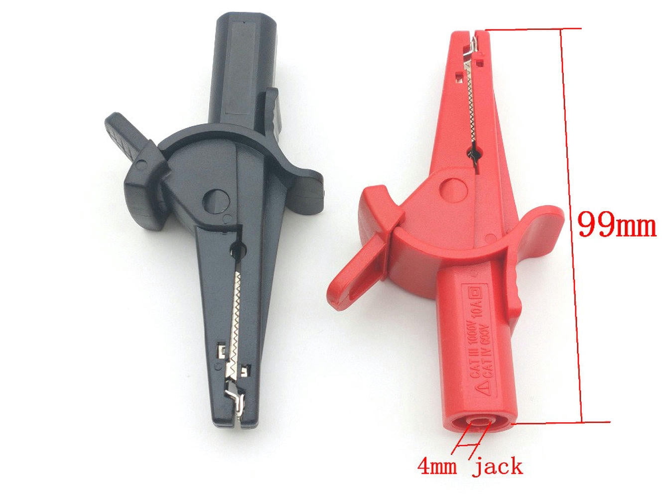 FOR 8PCS 1000V 10A HV test Alligator clip for 4MM BANANA Multimeter pen ...