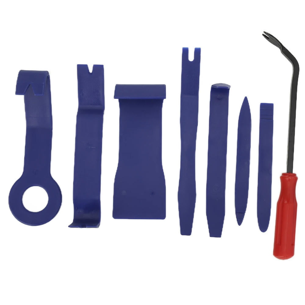 FOR 8PCS Car Trim Removal Tool Kit Blue with Red Screwdriver Door ...