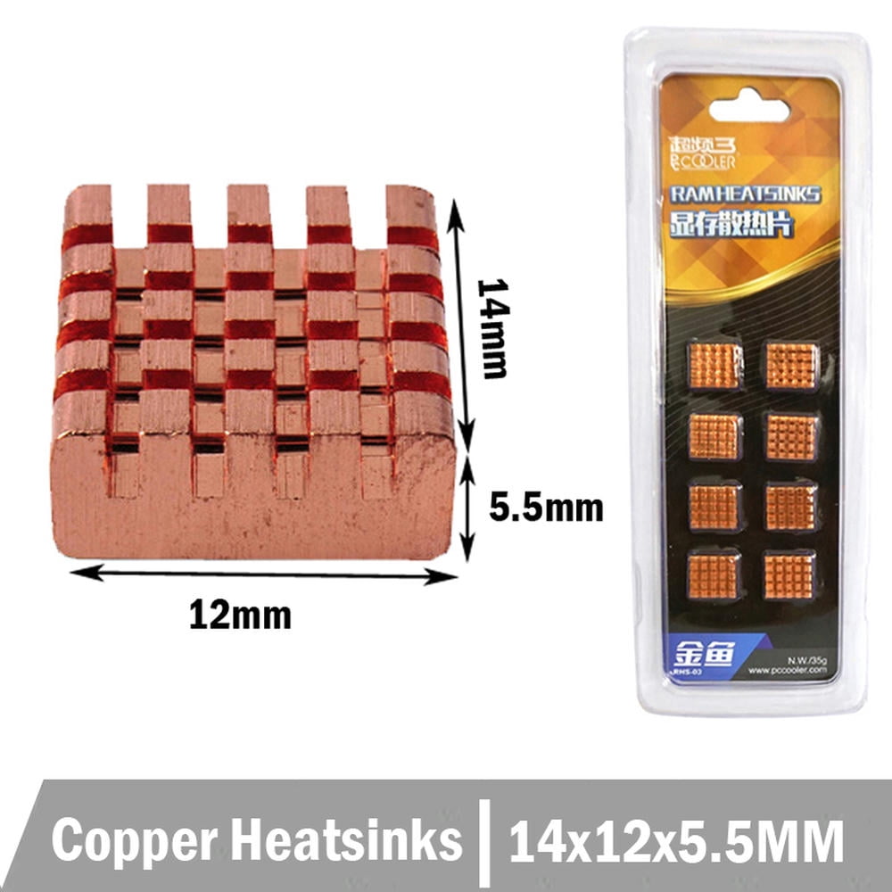 FOR 8PCS / Lot RHS-03 14 x 12 x 5.5mm Pure Copper for 360 VGA Card DDR ...