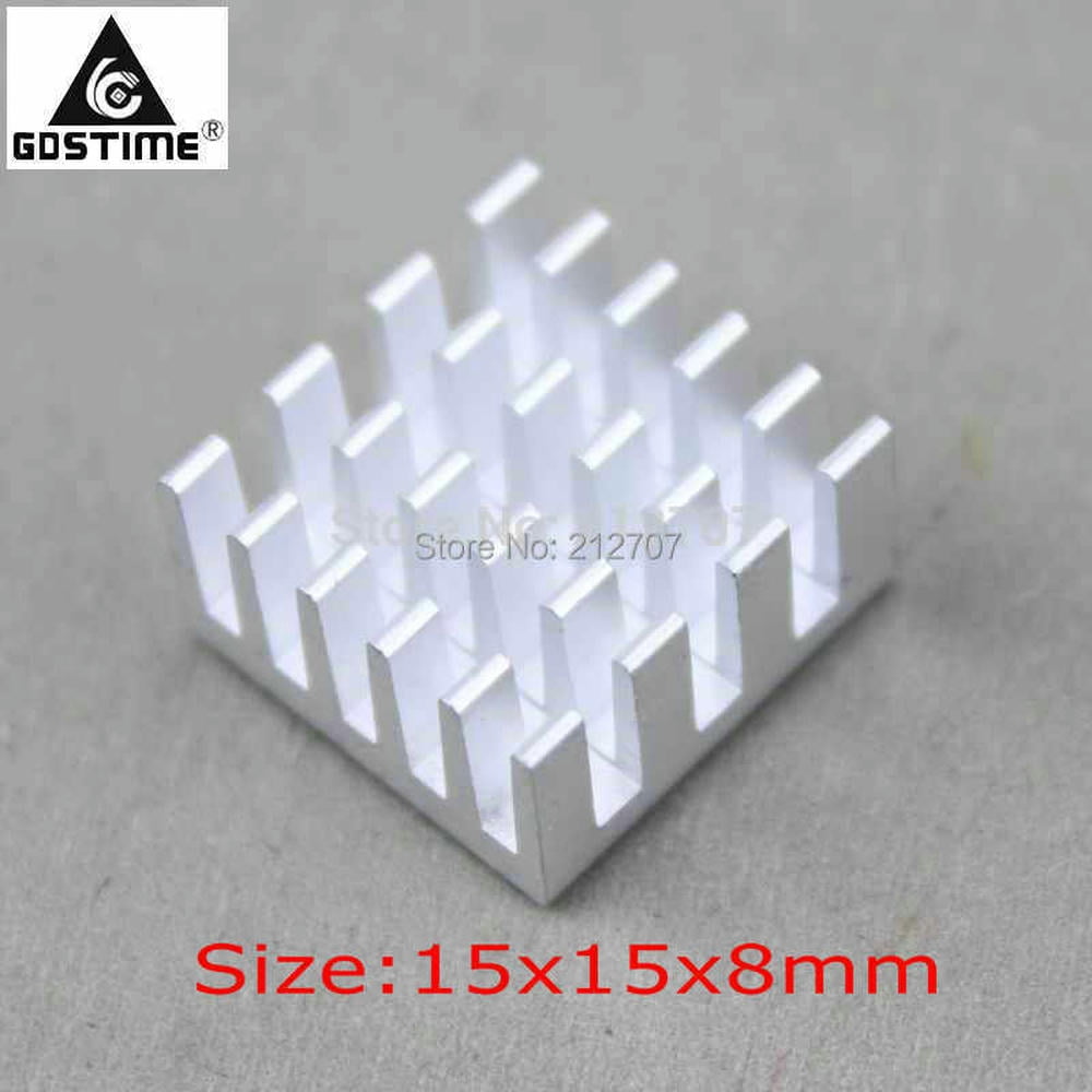 FOR 8pcs/lot 15x15x8mm Silver PC Card IC VGA DDR for Memory Heat Sink ...