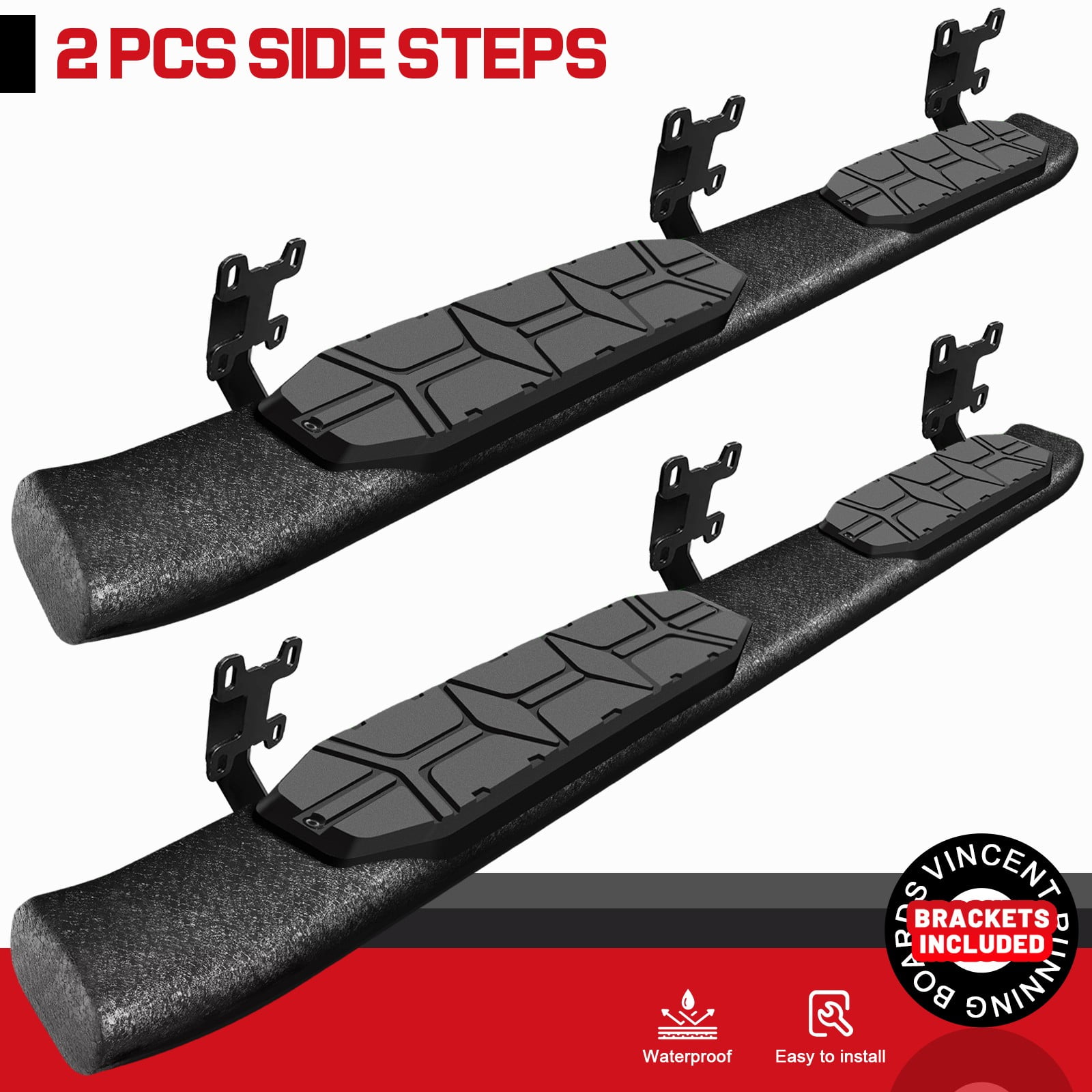 FOR 99-16 Ford F250/F350 Superduty Crew Cab Steps Curved 4.3" Running ...