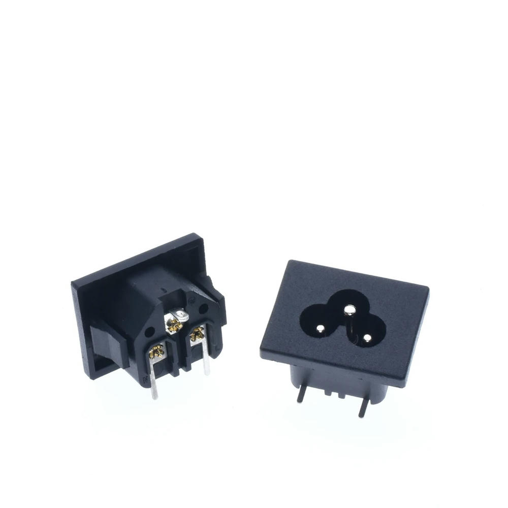 FOR AC250V 2.5A Right Angle IEC 320 C6 Power Connector Inlet Snap-In ...