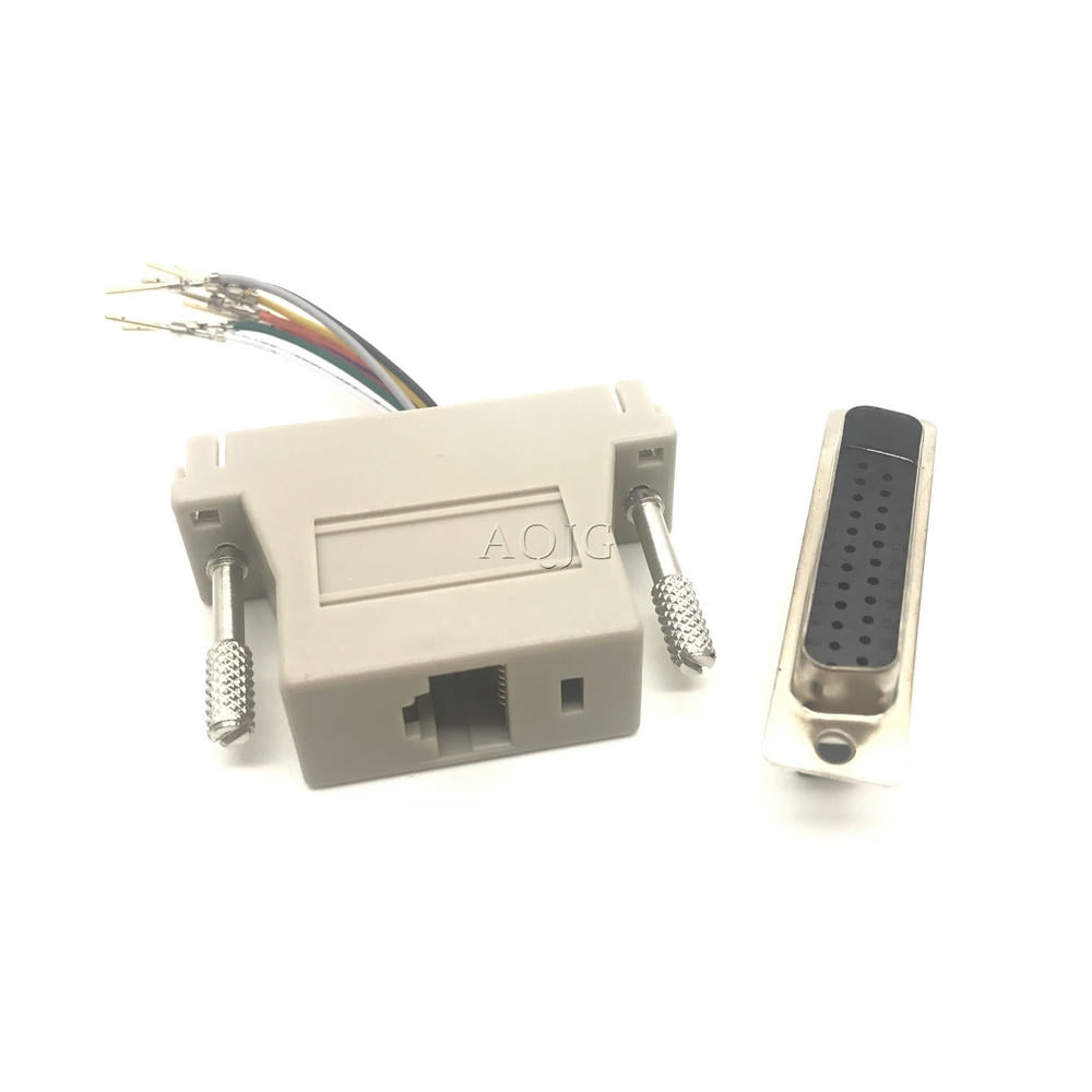 FOR AT for compatible converter adapter DB25M to RJ45 cable RS232 DB25 Male Adapter modem ...
