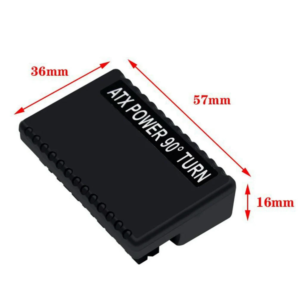 FOR ATX 24 Pin To 90 Degree Power Plug Adapter Mainboard Motherboard ...