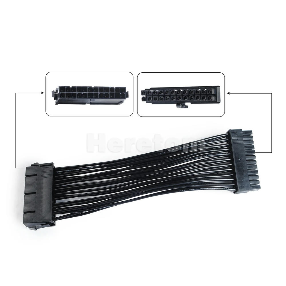 FOR ATX Motherboard Mainboard 24Pin PSU Power Supply Extension Cable ...