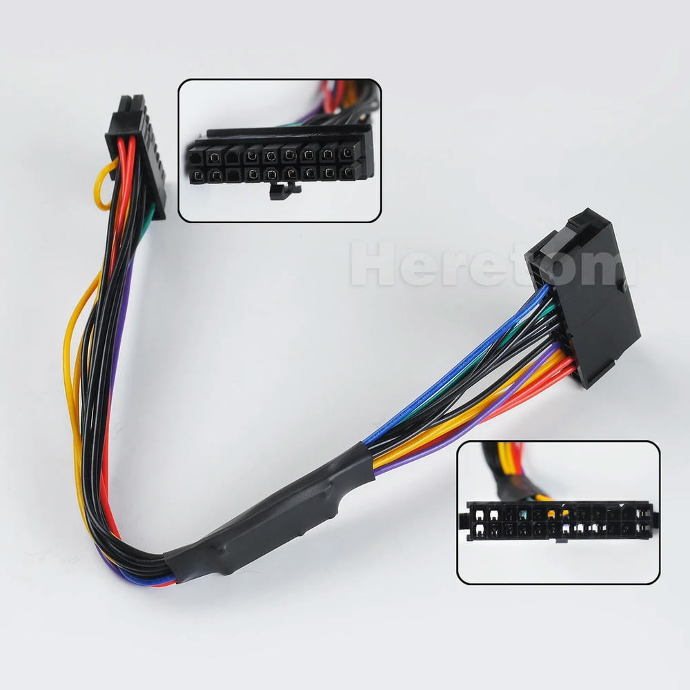 FOR ATX PSU 24Pin to Motherboard 18Pin Power Supply Cable 30cm 18AWG ...