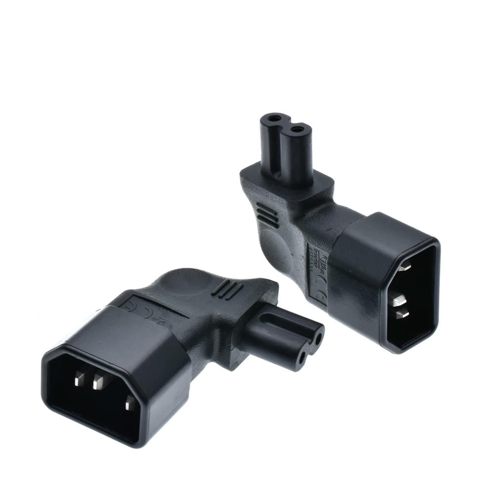 FOR C14-C7 Left Bend Power IEC320 IEC 320 C14 Connector to C7 90 Degree Left Right Power Male to ...