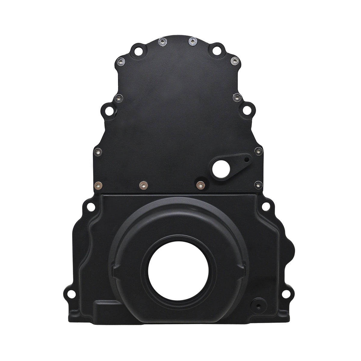 FOR CHEVY LS TWO PIECE TIMING CHAIN COVER WITH CAM SENSOR HOLE BLACK ...