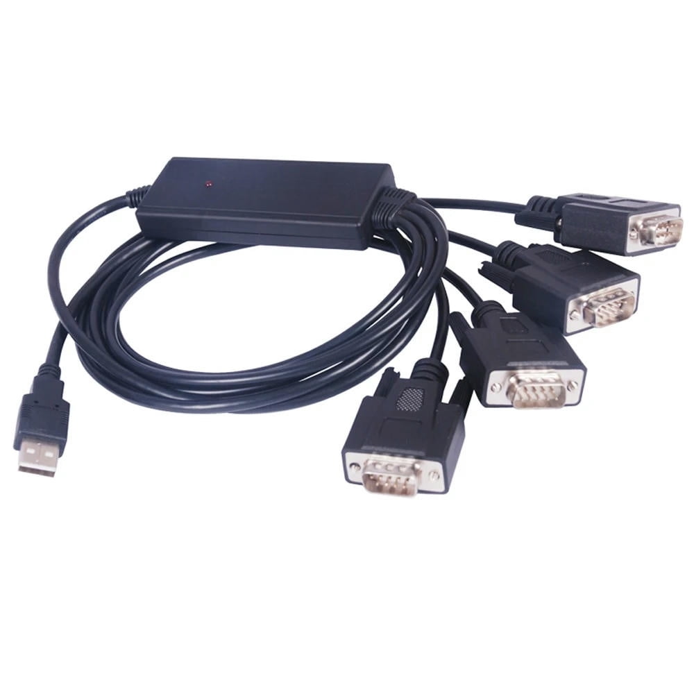 FOR CHIP 4 Port USB to Serial RS232 DB9 Adapter Cable - Walmart.com