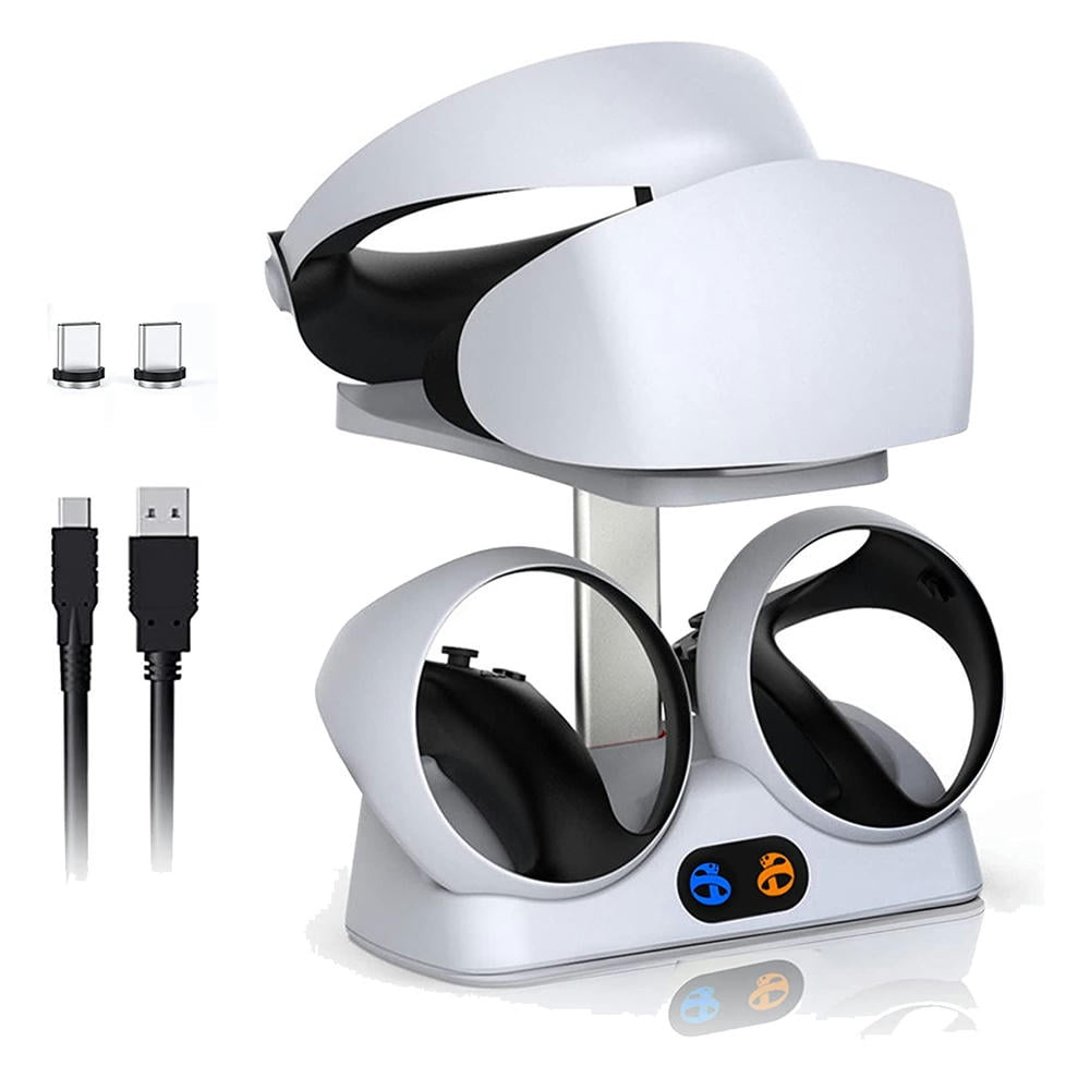 FOR Charging Station for PSVR2 Controllers with Headset Holder, Virtual ...