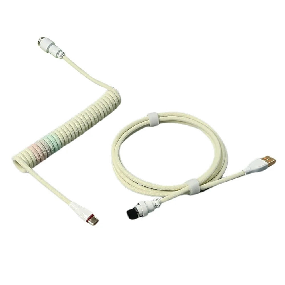 FOR Coiled Keyboard Cable Connector Type-C to USB A for Mechanical ...