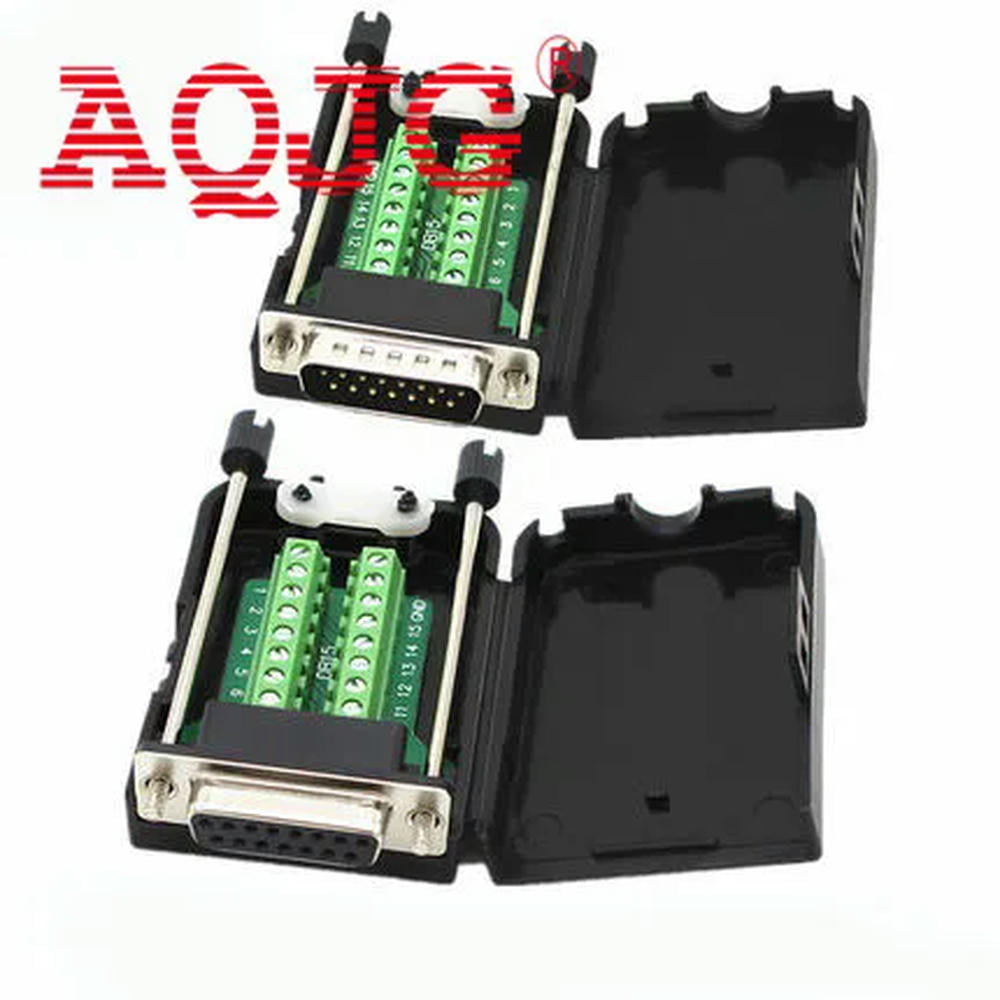 FOR DB15 D-SUB Male 2 Row 15 Pin Plug Breakout Terminals Board ...