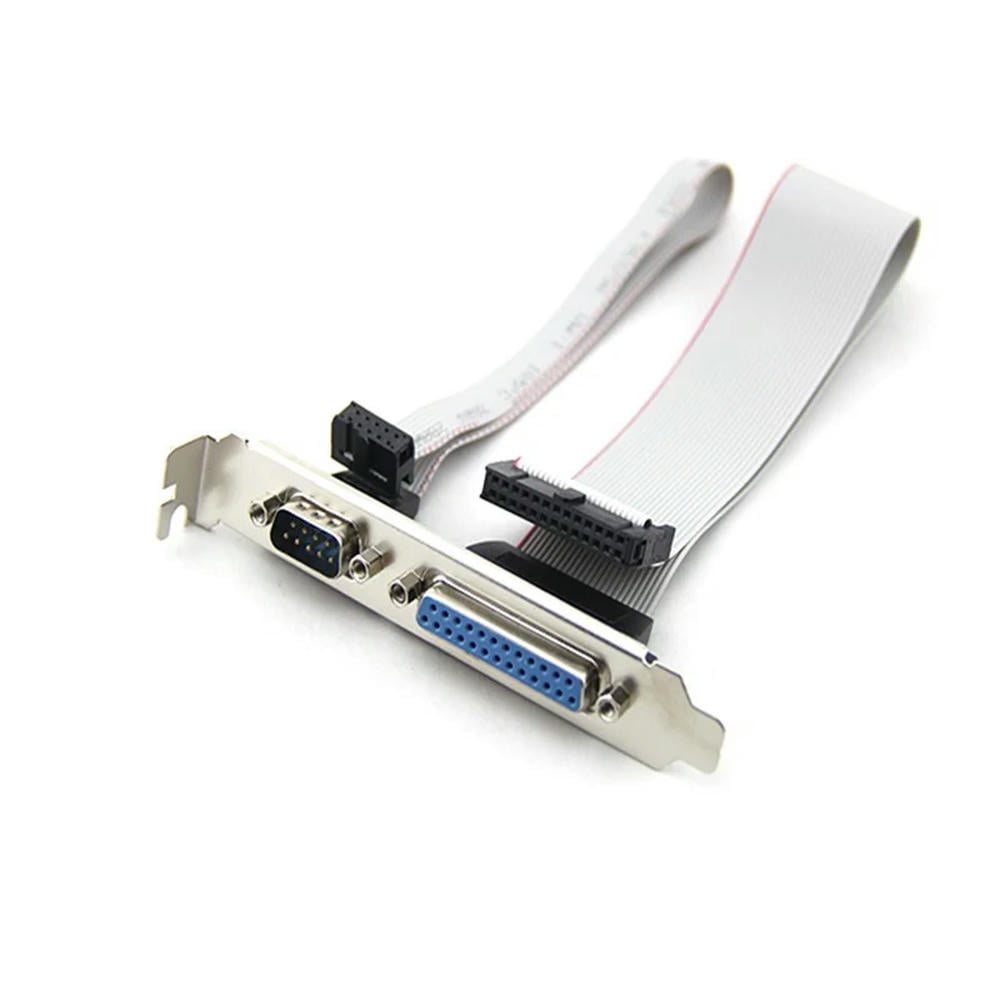 FOR DB25 25Pin Parallel Port Printer LPT + RS-232 RS232 COM DB9 9Pin Serial Port Cable Cord Wire ...