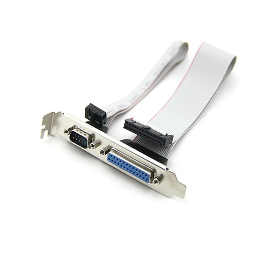 FOR DB25 25Pin Parallel Port Printer LPT + RS-232 RS232 COM DB9 9Pin Serial Port Cable Cord Wire ...
