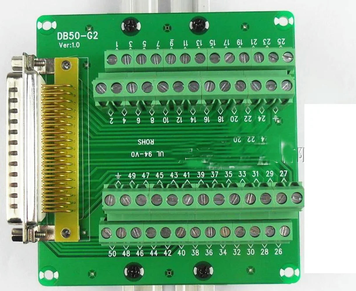 FOR DB50 Transfer Terminal DR50-G2 Conversion Board HDR50 Male terminal board 50pin For PLC With ...