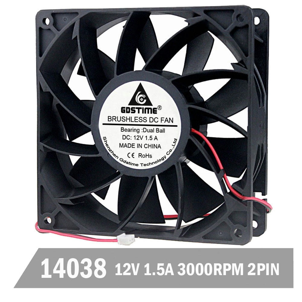 FOR DC 12V 140mm 140mm x 140mm x 38mm Cooling Fan 1.5A High Wind ...