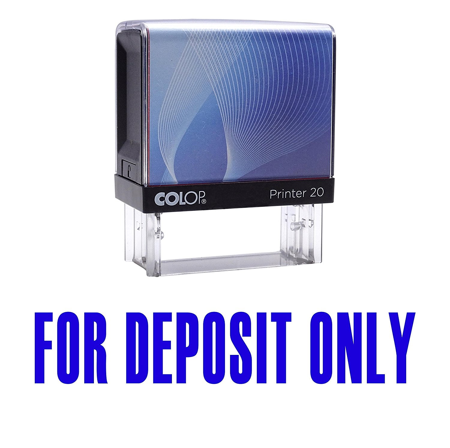 FOR DEPOSIT ONLY Self Inking Rubber Stamp Blue Ink Office Stamp Colop ...