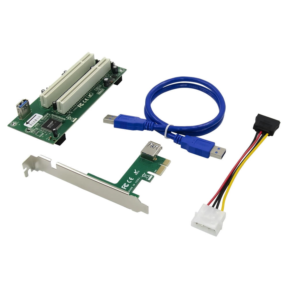 FOR Desktop PCI PCI-e to PCI Adapter Card PCIe to Dual Pci Slot ...