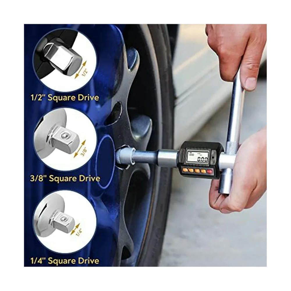 FOR Digital Torque Wrench Adapter 1/2 3/8Inch 1/4Inch-on LED Backlight ...