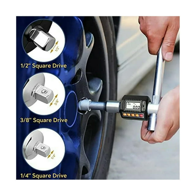 FOR Digital Torque Wrench Adapter 1/2 3/8Inch 1/4Inch-on LED Backlight ...