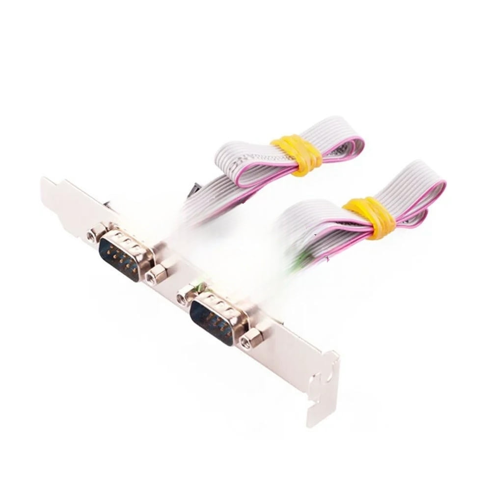 FOR Dual 2 ports Serial 9 pin DB9 RS232 Motherboard Com Ribbon Cable ...
