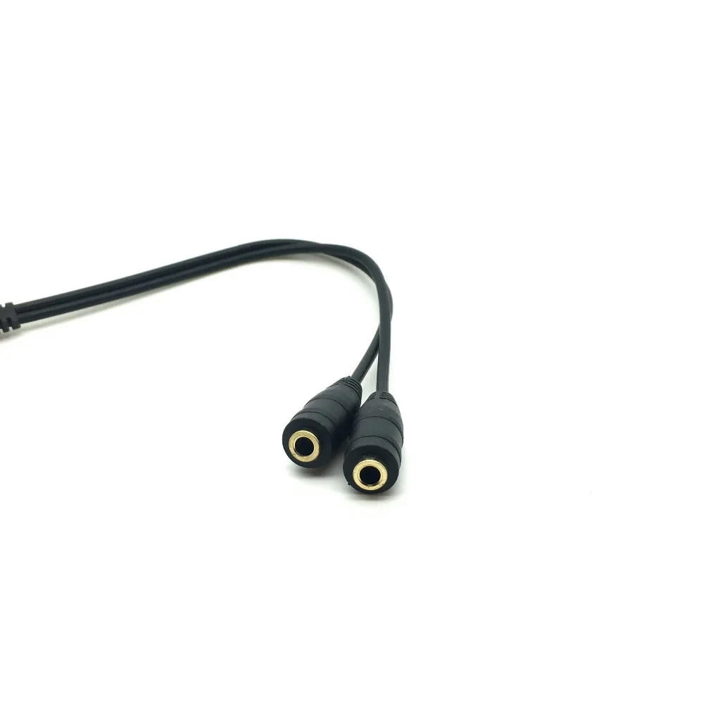 FOR Dual Audio Line Headset 3.5 mm Earphone Splitter One In Two Couples ...