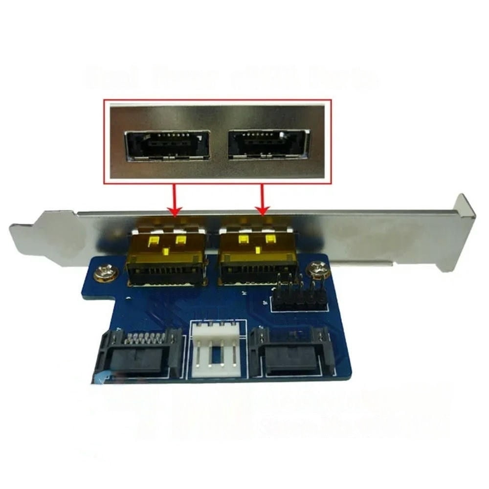 FOR Dual Power over esata (eSATA + USB) to Dual SATA adapter,2 SATA to ...