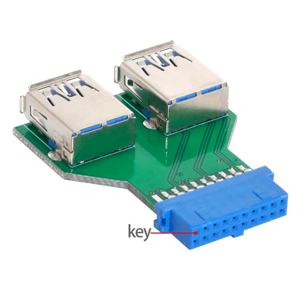 FOR Dual USB 3.0 A Type Female to Motherboard Box Header Slot for ...