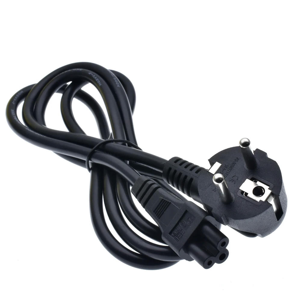 FOR EU Power Cord CEE 2 prong to IEC C5 Power Supply Lead Cable for Notebook Laptop s 1.5M ...