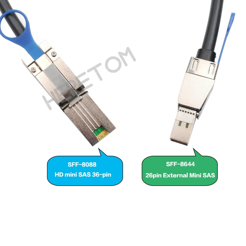 FOR External Mini SAS SFF-8088 to mini sas High Density HD SFF-8644 data server Cable 1M/100CM ...