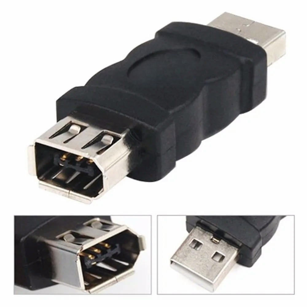 FOR Firewire I 1394 6 Pin Female to USB Type A Male Adaptor Adapter ...
