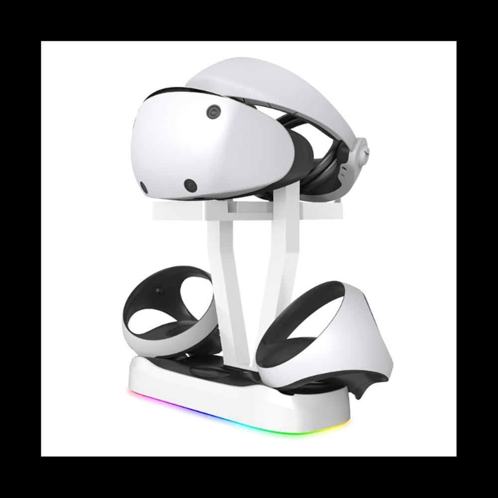 FOR For PS VR2 Charging Station with Colorful RGB Light and Headset ...