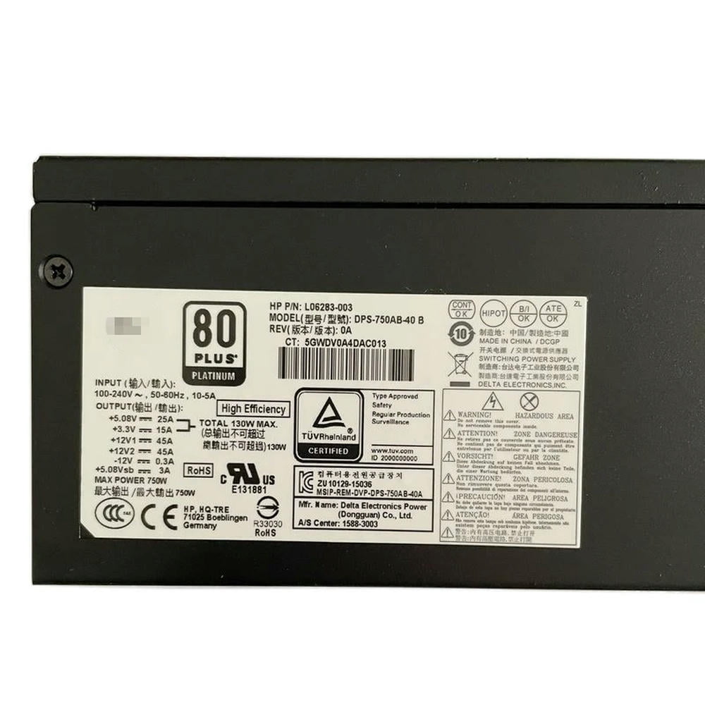 FOR For Workstation Power Supply for DPS-750AB-40B L06283-003 750W ATX ...