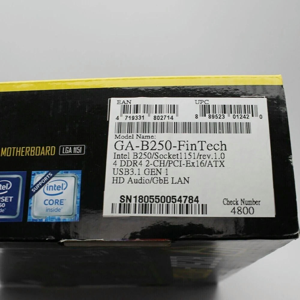 FOR GA-B250-FinTech For B250-FinTech LGA1151 6th/7th Gen DDR4 SATA 3.0 ...