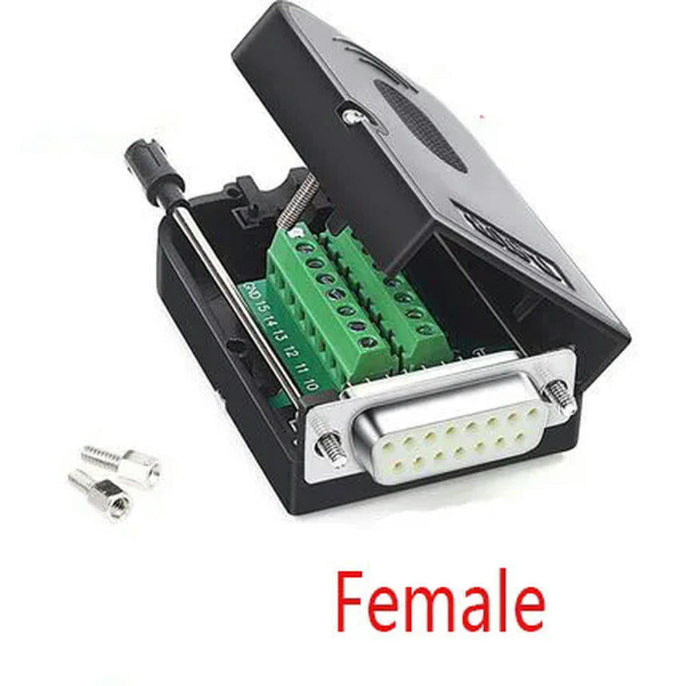 FOR Gold Plate DB15 Connector 15 Pin Breakout Board D-SUB Adapter Male Terminal Adapter Board ...