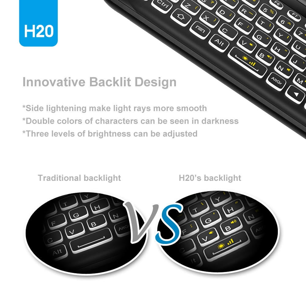 FOR H20 mini backlit keyboard toucad mouse double-sided keyboard and ...